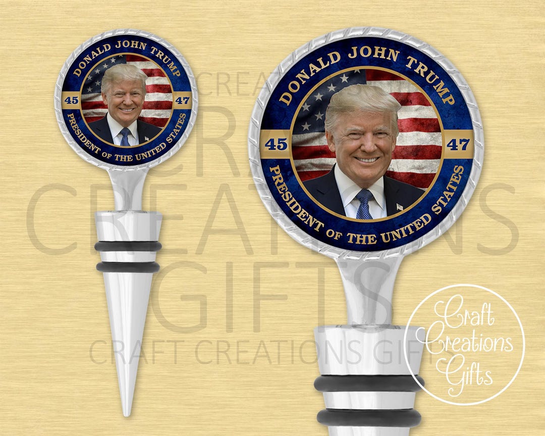 WINE BOTTLE STOPPER 45th 47th President Donald Trump Barware Wine Saver ...