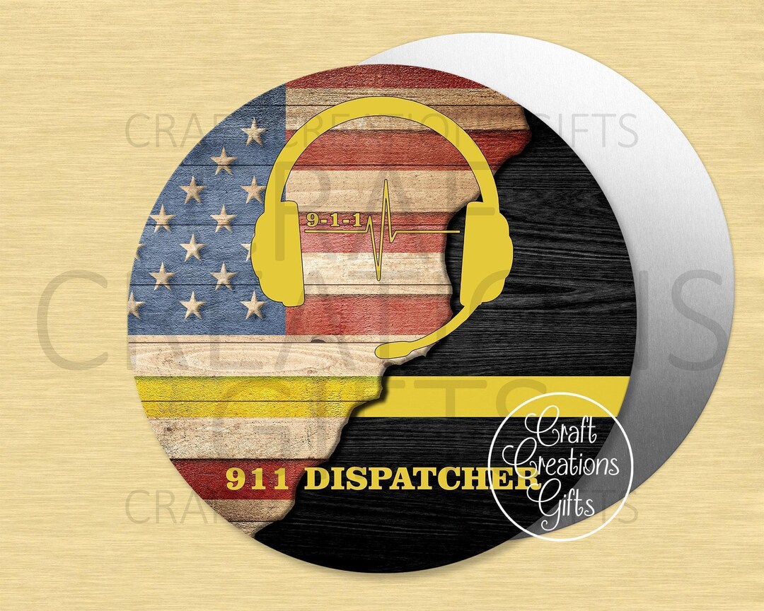 MINI SIGN 911 Dispatcher Thin Gold Line Tiered Tray Craft Projects Home ...