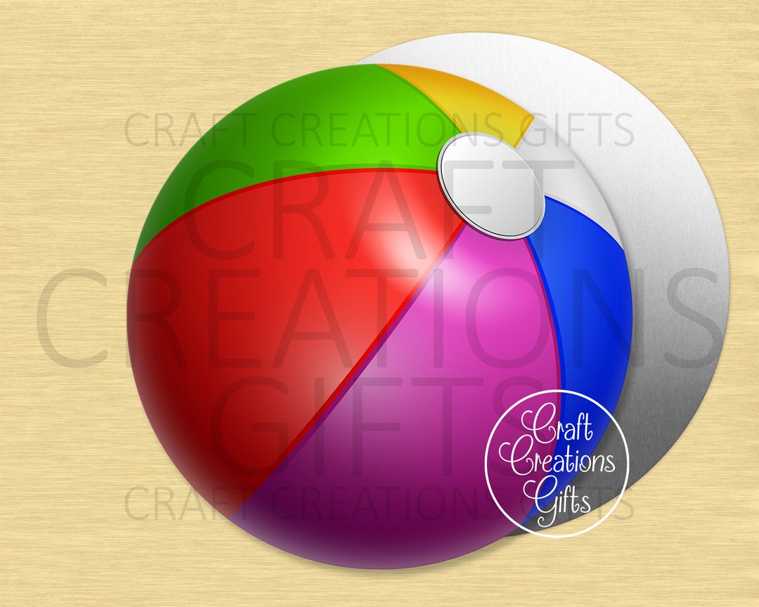 ROUND CRAFT SIGN Beach Ball Summer Pool Fun Crafts - Etsy