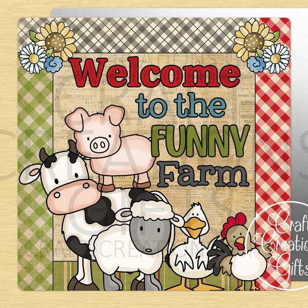 Welcome to the Funny Farm Sign - Etsy