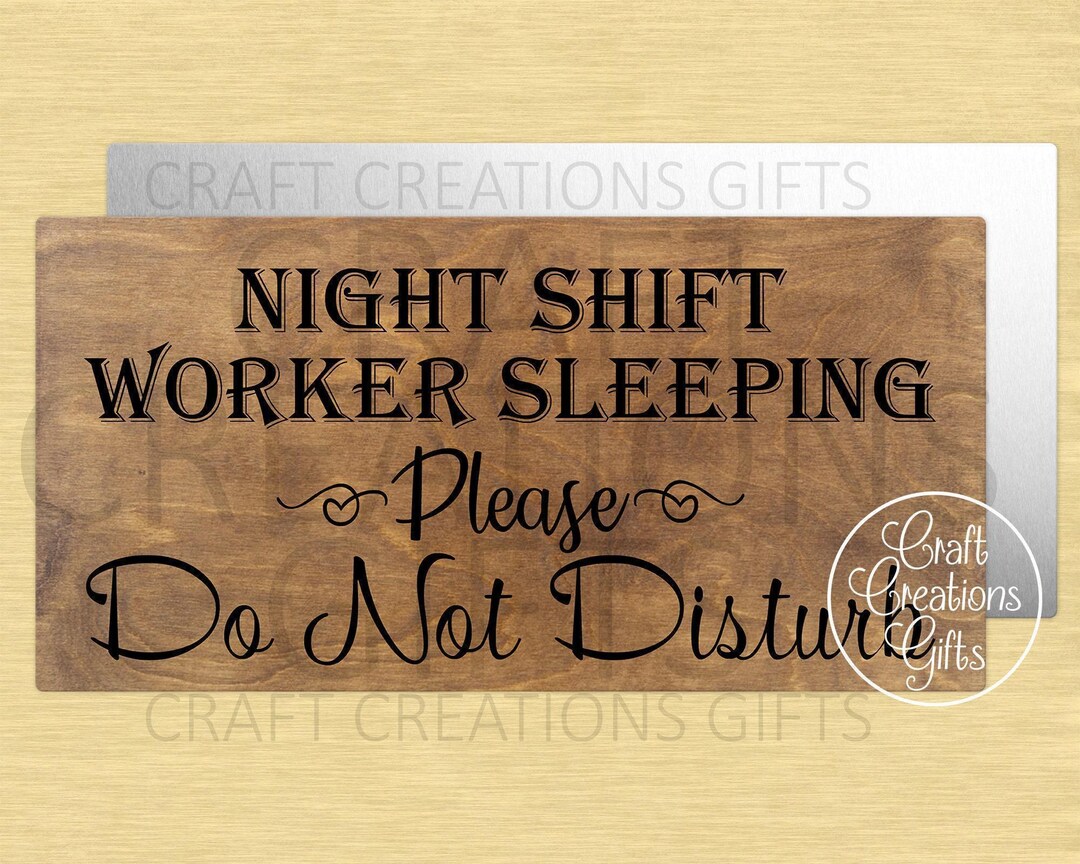 MINIATURE SIGN Night Shift Worker Sleeping Please Do Not Disturb Crafts ...