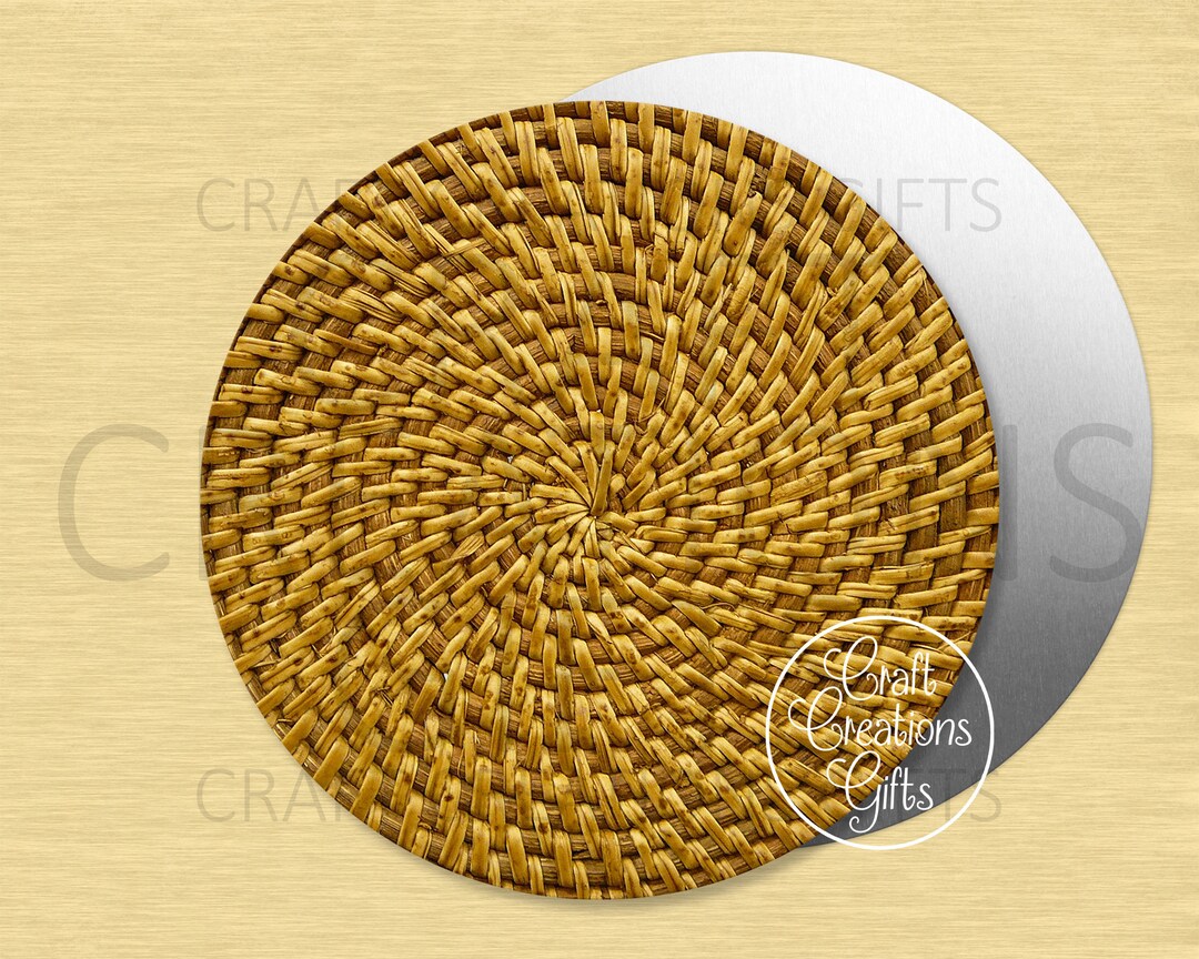 ROUND CRAFT SIGN Wicker Basket Design Crafts - Etsy