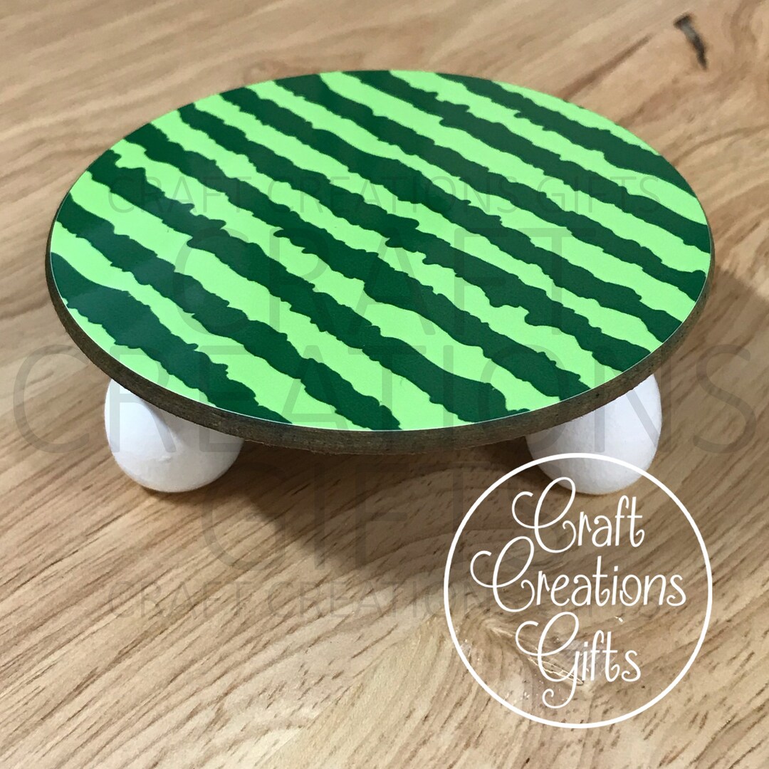 SMALL RISER Watermelon Rind Green Theme Tiered Tray Decor Display Stand ...