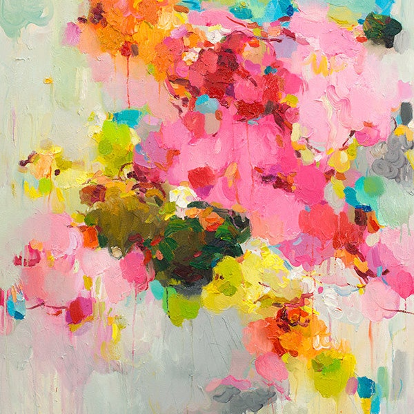 Pink Abstract Art - Etsy
