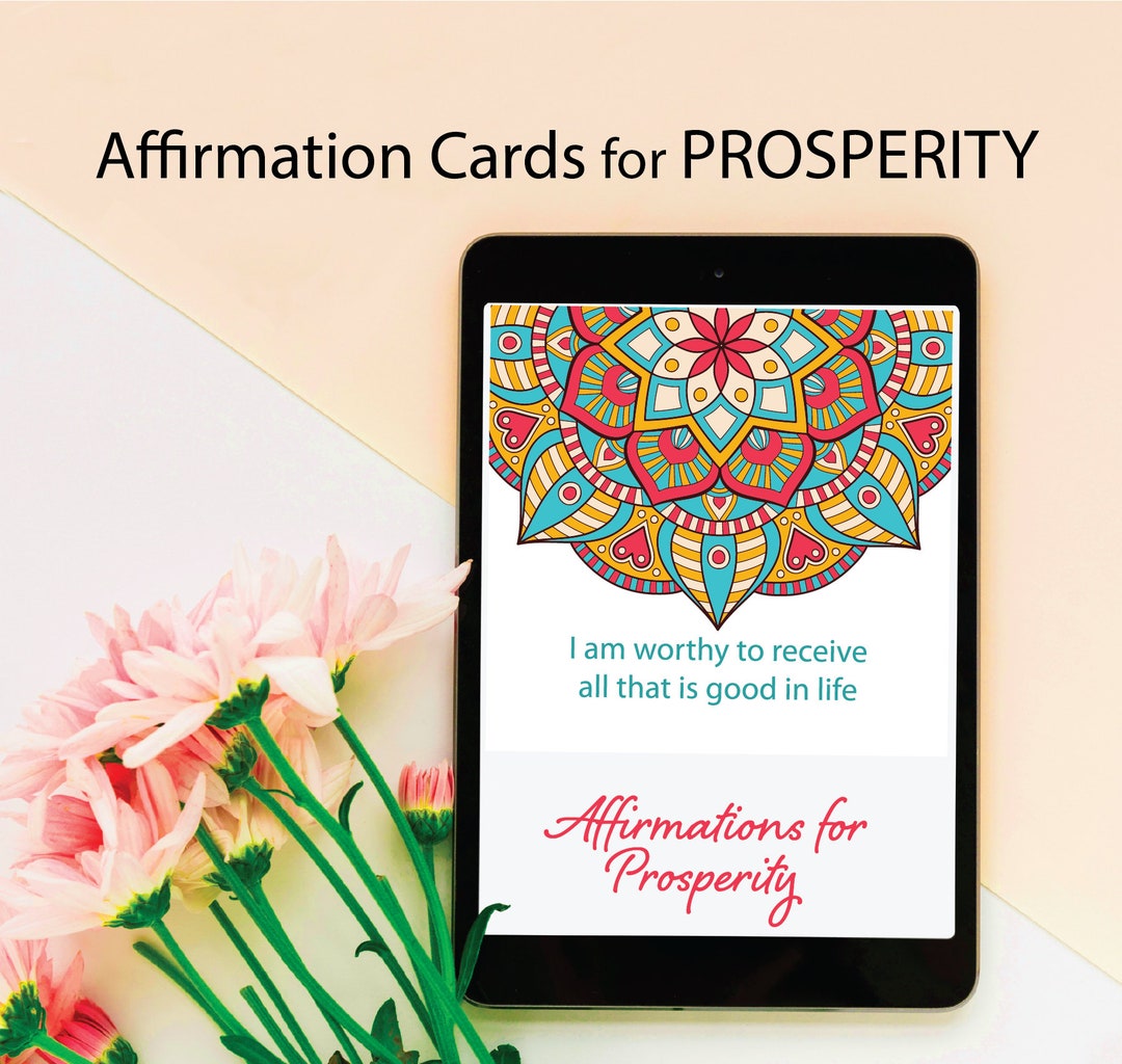 Prosperity Affirmation Cards Printable - Etsy
