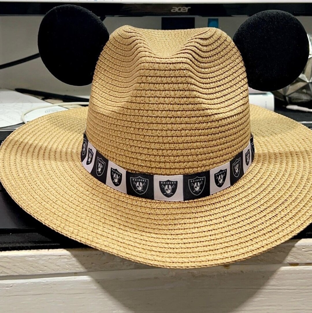 Raiders Straw Hat disney Inspired Mouse Ears Sewn by Hand - Etsy