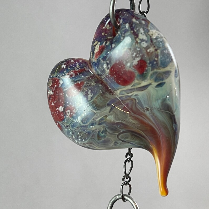 Cremation Ash Glass Heart Pendant: Pet Memorial Keepsake - Etsy