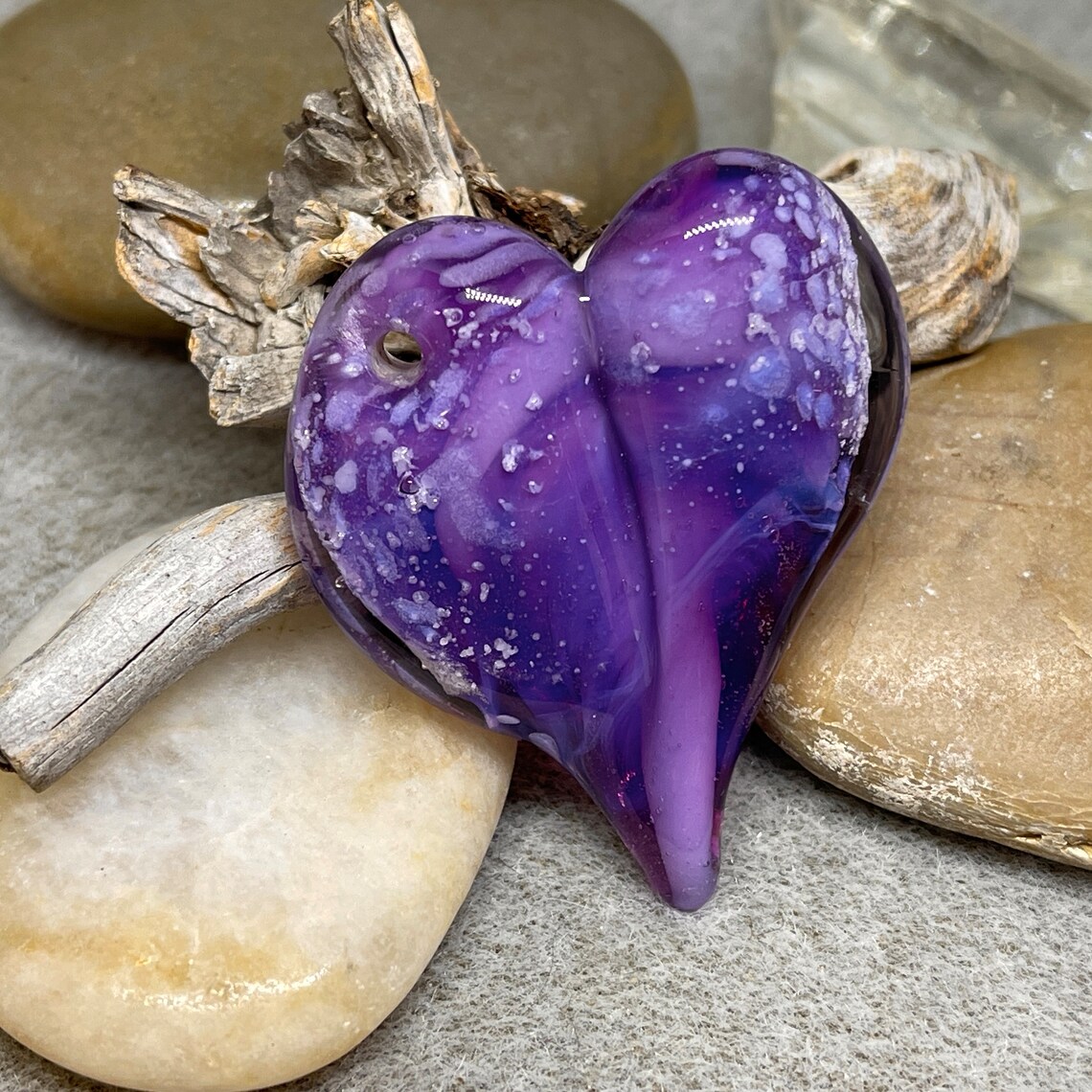 Cremation Ash Glass Heart Pendant: Pet Memorial Keepsake - Etsy