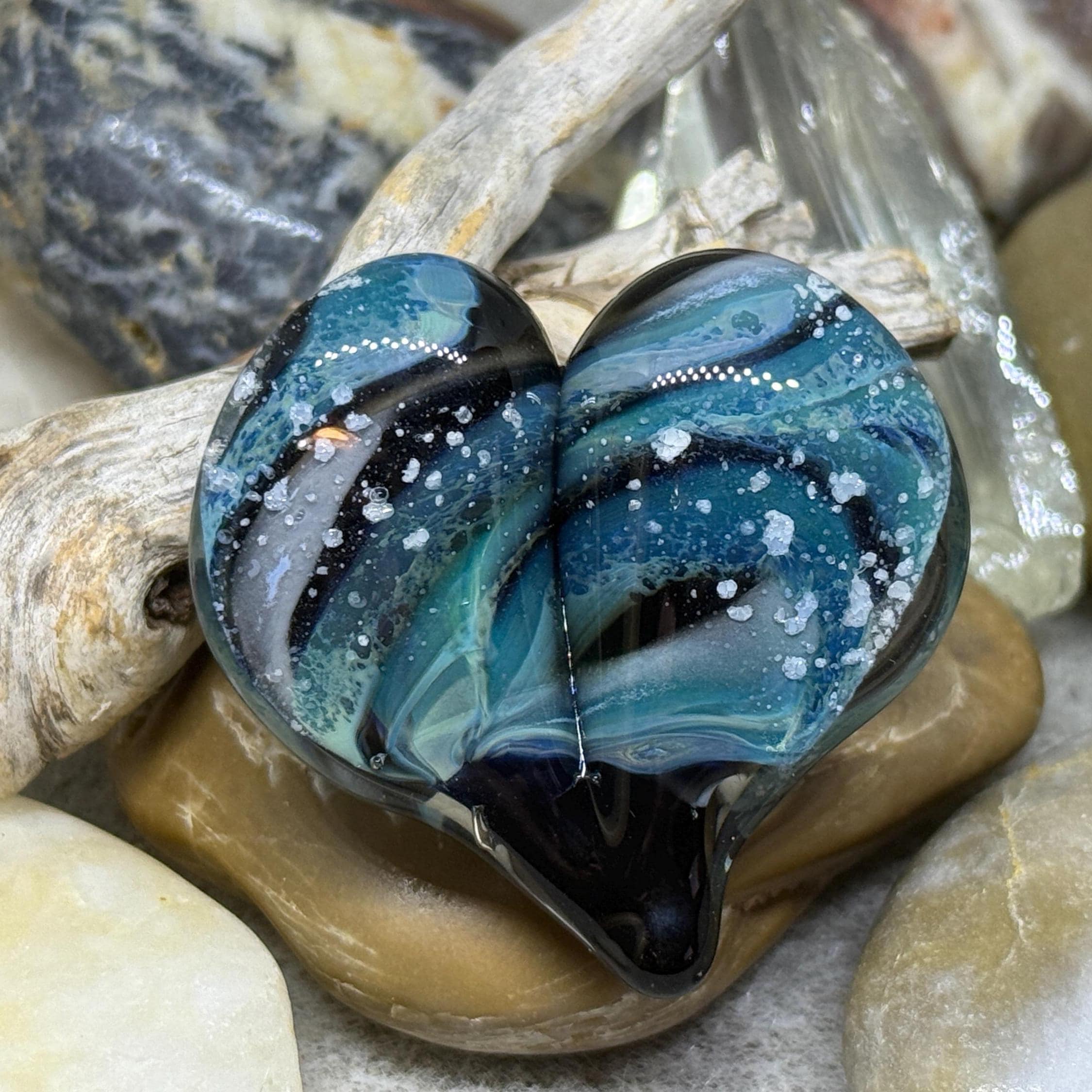 Cremation Ash Glass Heart Pendant: Pet Memorial Keepsake - Etsy