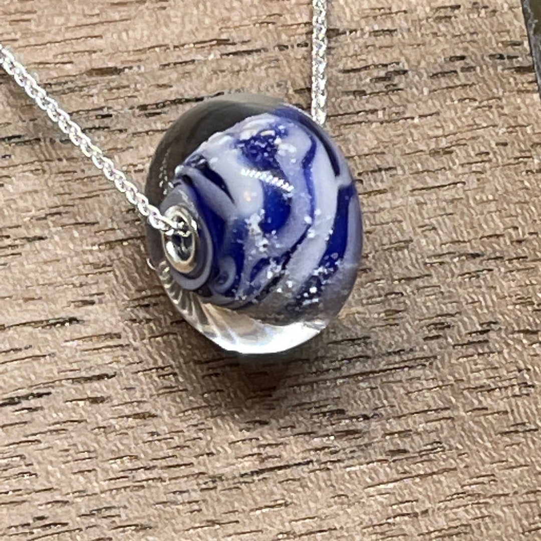 Cremation Ash Glass Bead Necklace Pet Memorial Glass Bead Ashes ...