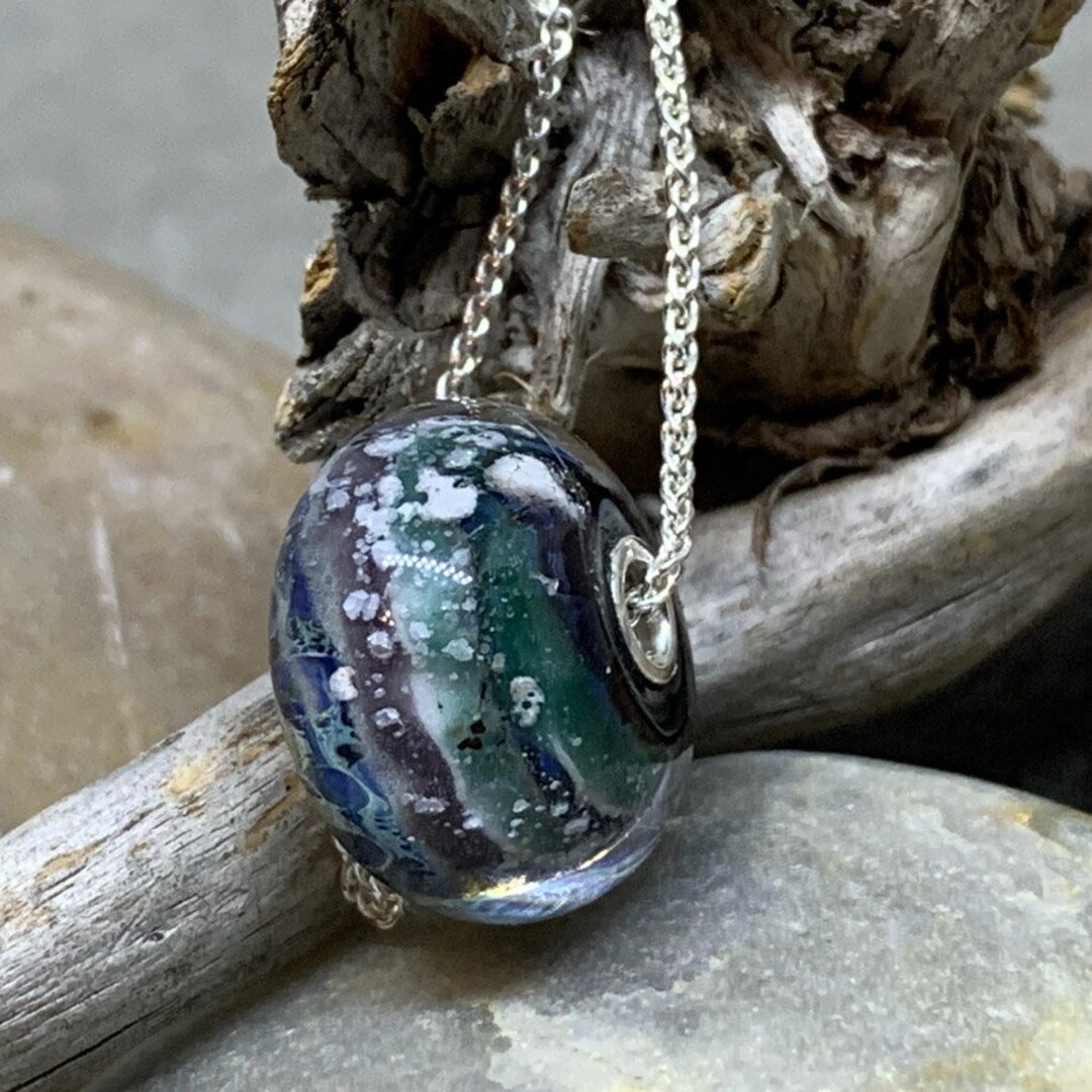 Cremation Ash Glass Bead Necklace Pet Memorial Glass Bead Ashes ...