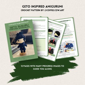 JJK Crochet Pattern | Geto Amigurumi | PDF Pattern - Etsy