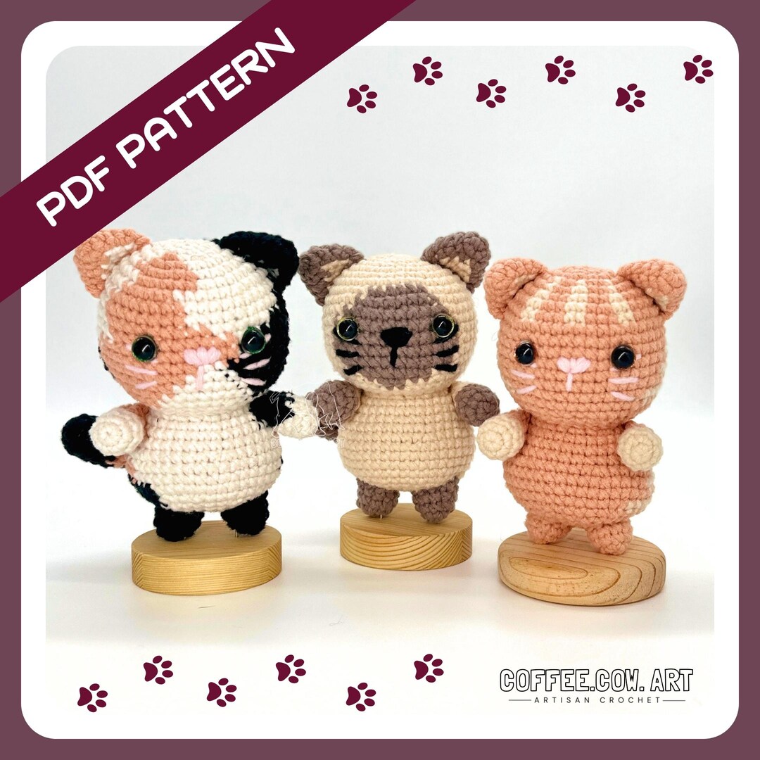 Purrfect Kitten Crochet Pattern 3 in 1 PDF Pattern - Etsy