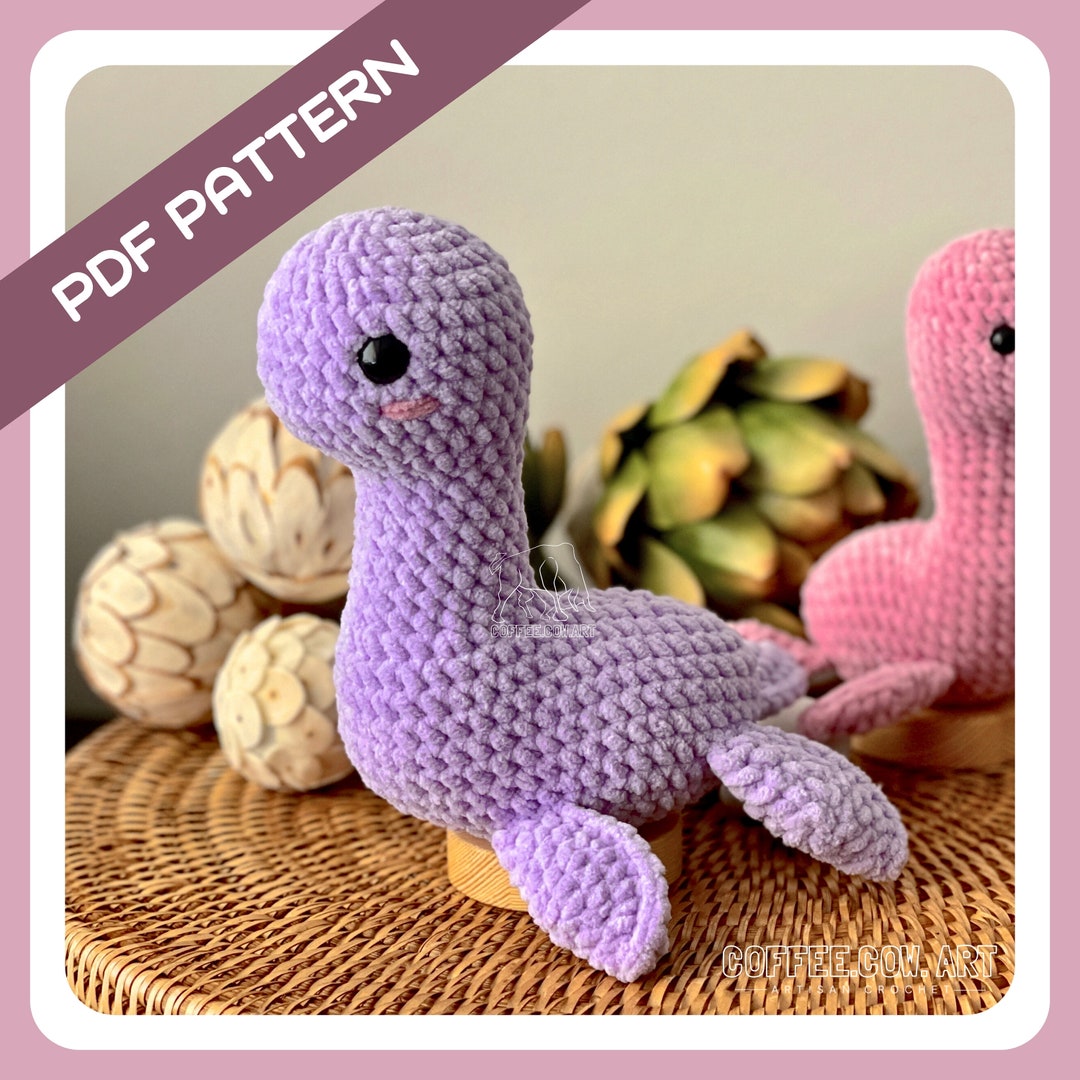 Plesiosaur Dinosaur Crochet Pattern: No Sew Amigurumi (PDF Pattern) - Etsy