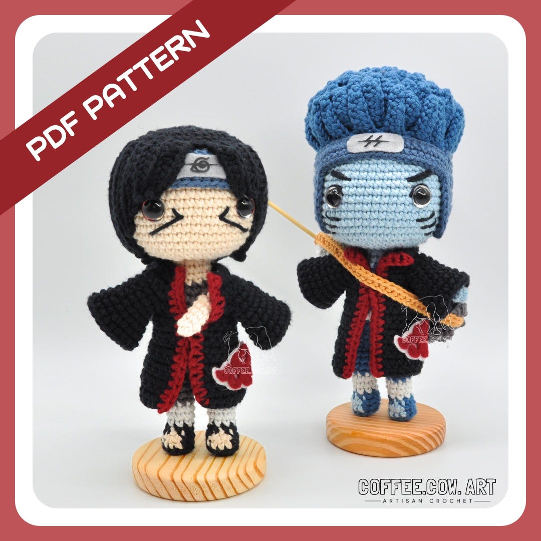 Crochet Ninja Pattern Itachi & Kisame Amigurumi PDF Pattern - Etsy UK