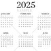 2025 Calendar PNG SVG JPG - Transparent Background Clip Art - Instant ...