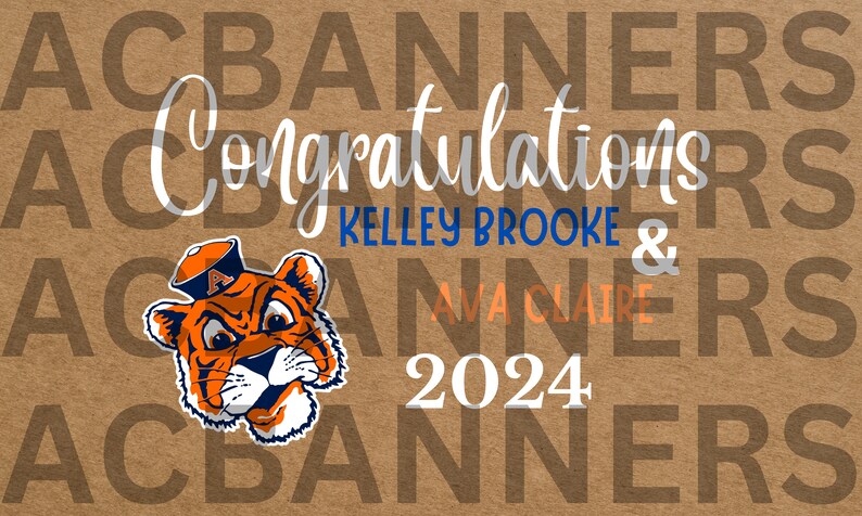 Auburn Graduation Digital Banner - Etsy