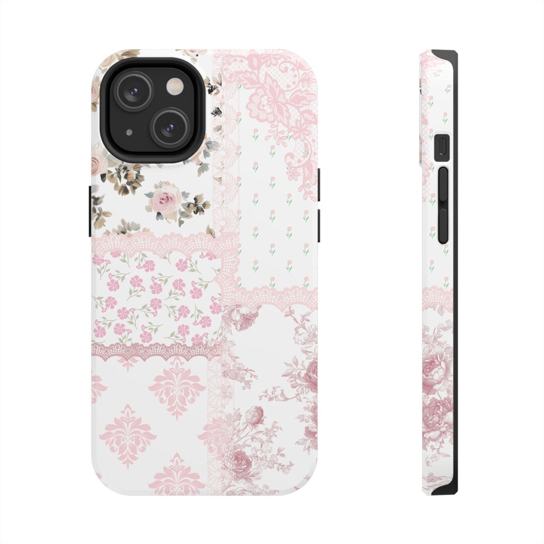 Coquette Lace Phone Case | Pink Collage iPhone Case - Etsy