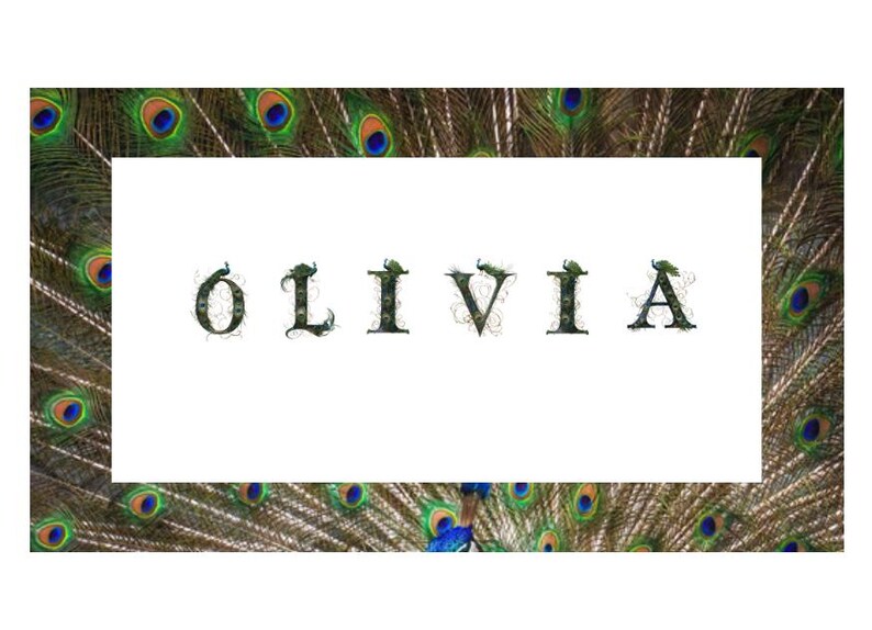 Peacock Feather Alphabet Clipart: Transparent PNG (digital Download) - Etsy