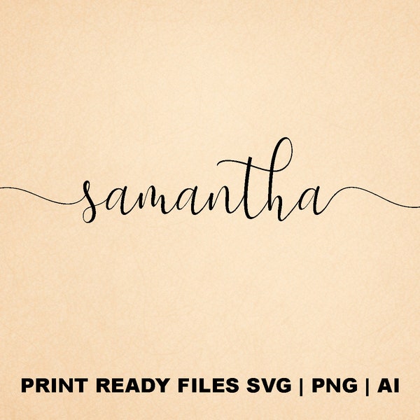 Samantha Font Svg - Etsy