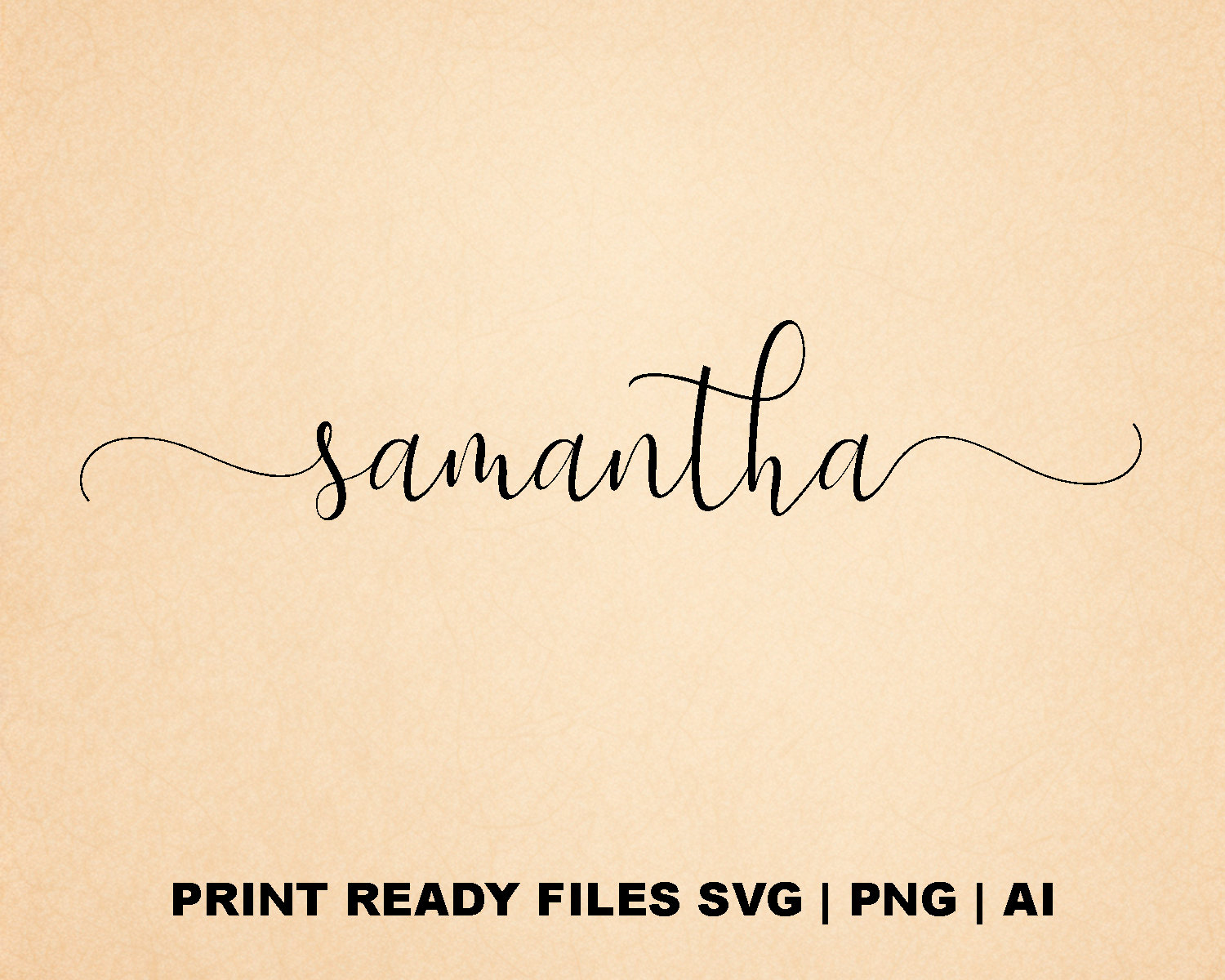 Custom Name SVG File: Samantha Font, Personalized Text (digital Files) - Etsy