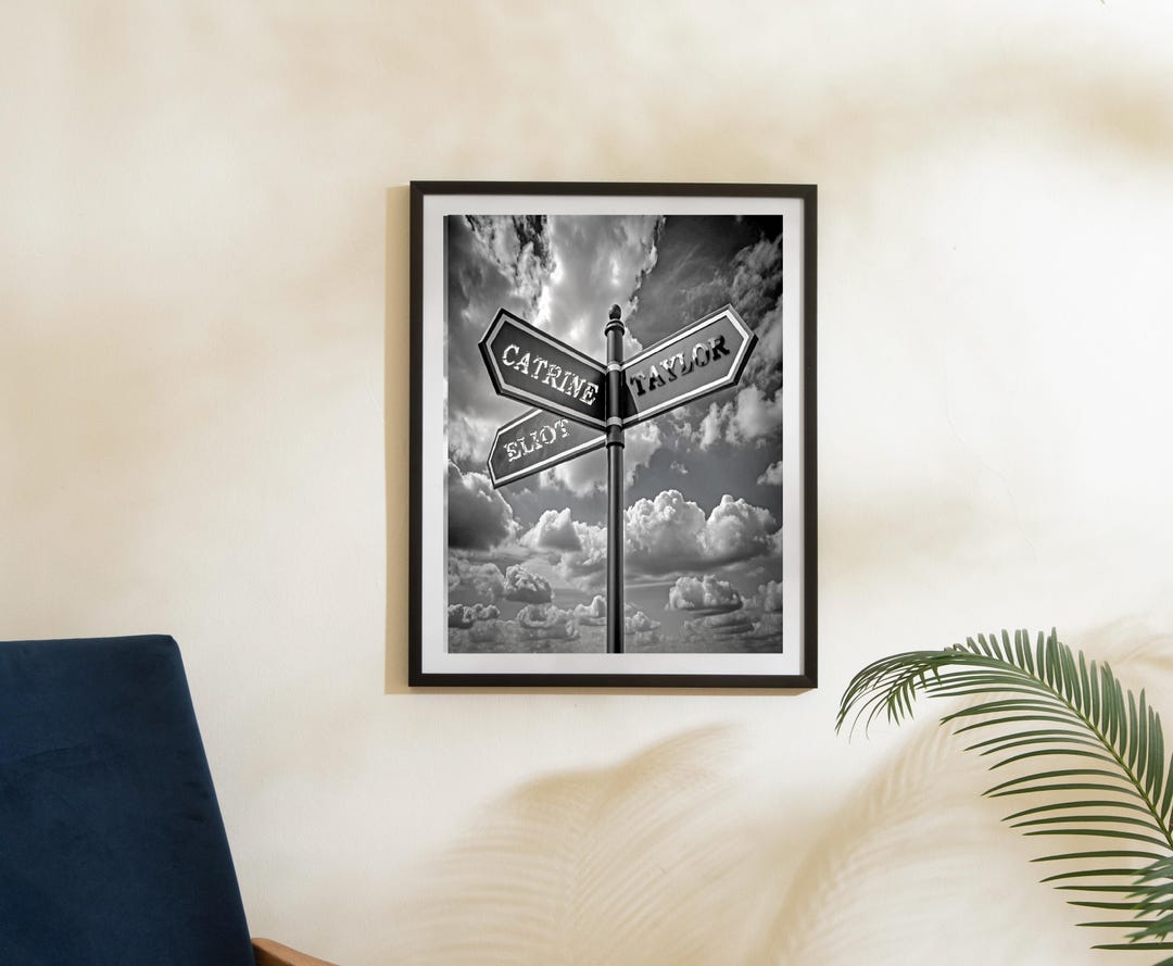 Personalized Wedding Street Sign Print: Unique Home Decor (digital ...