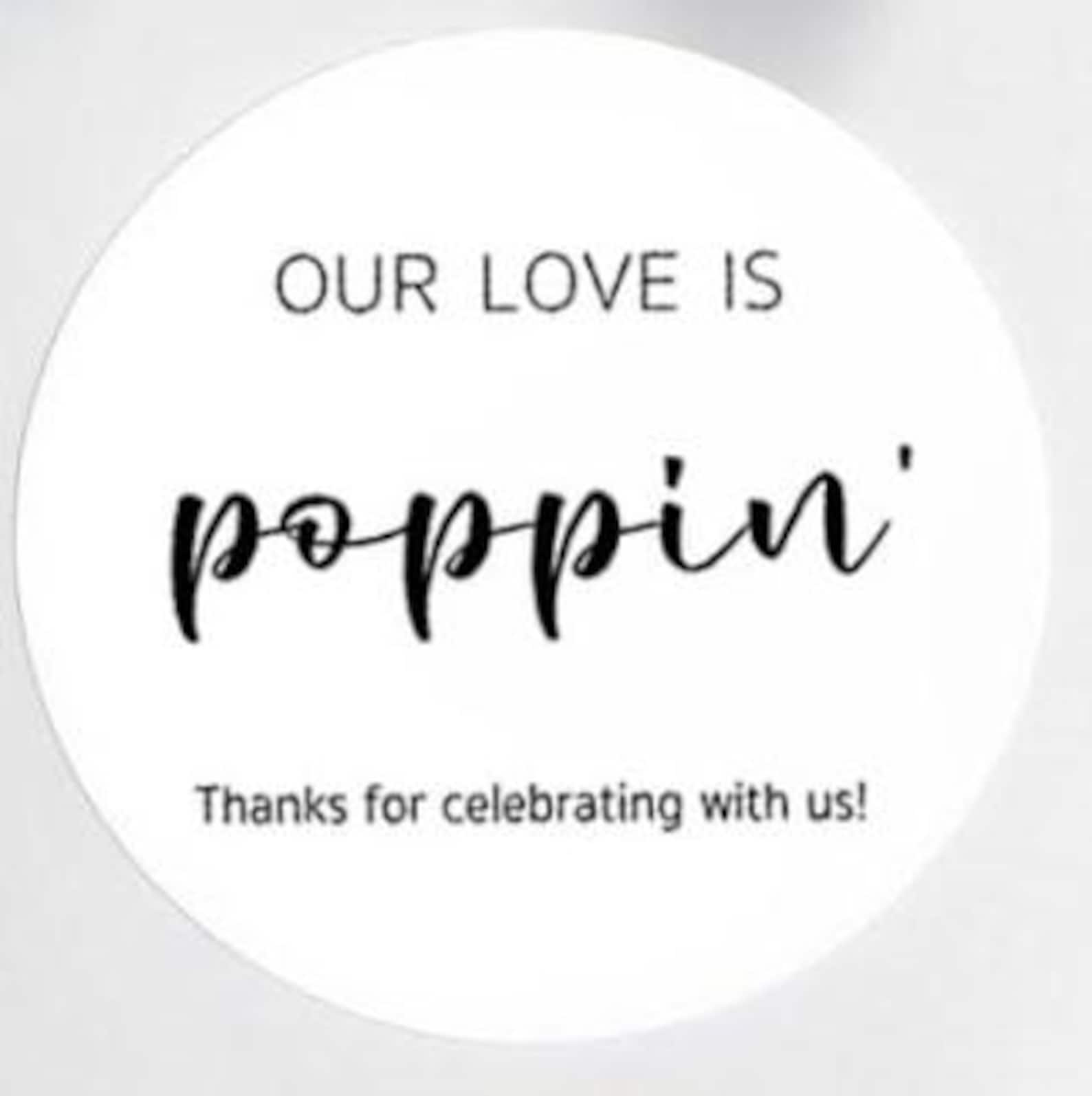 Blue Custom Popcorn Boxes- LOVE IS POPPIN Disposable Boxes, Snack Boxes ...