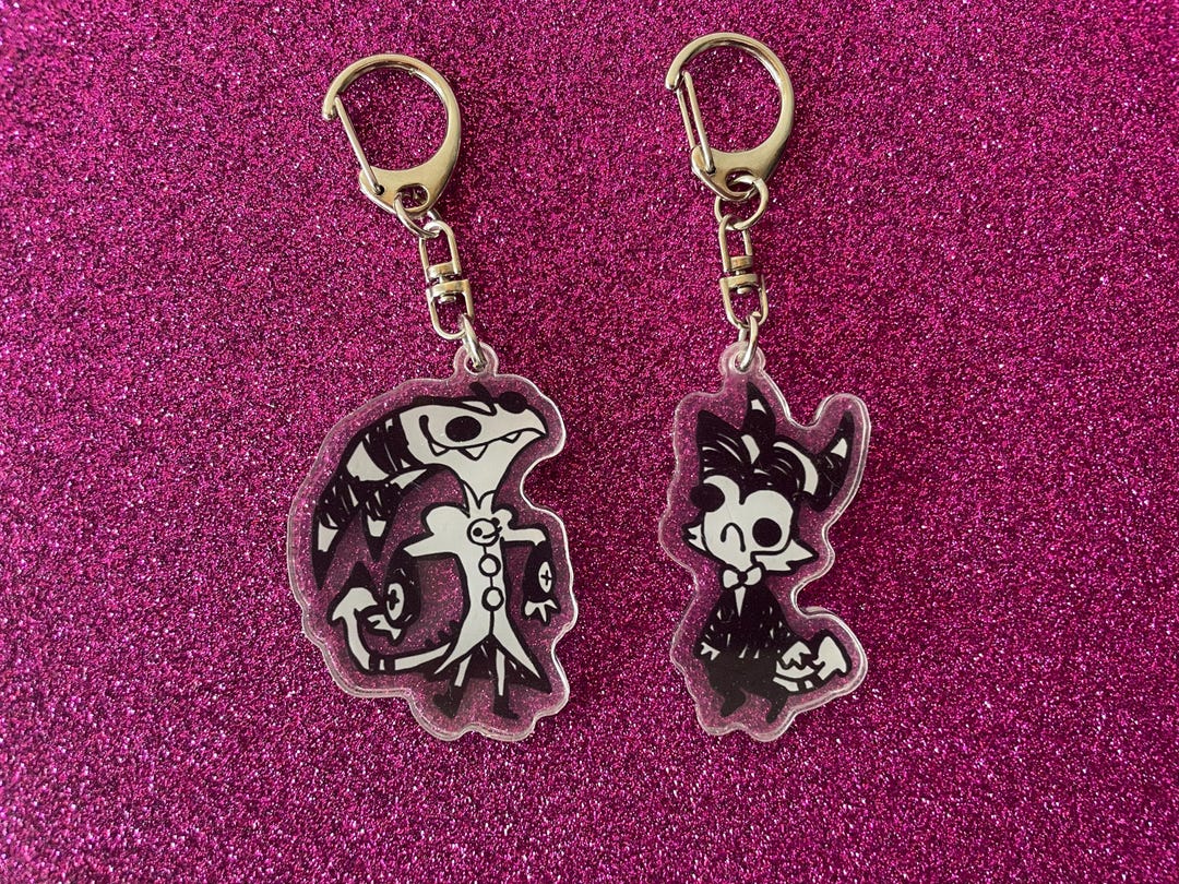 Hazbin Hotel and Helluva Boss Keychains Blitzo and Loona Keychain ...