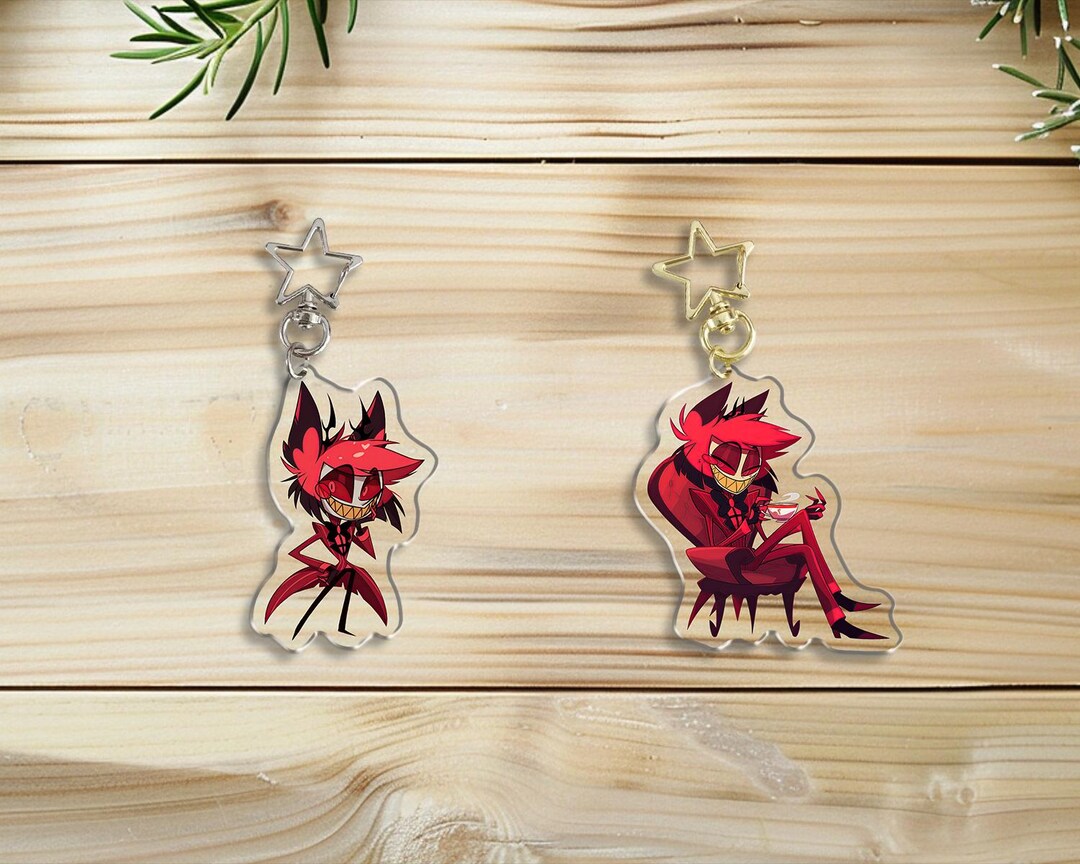 Hazbin Hotel Keychains Cute Alastor Keychain Helluva Boss Keychains - Etsy