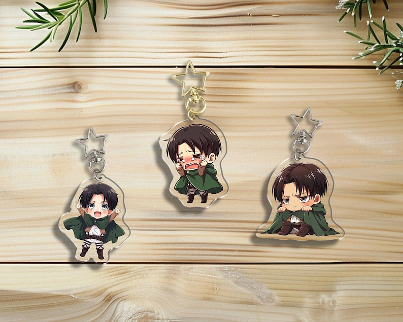 Titan Anime Keychain Levi Ackerman Keychain Attack Anime Keychain Anime ...