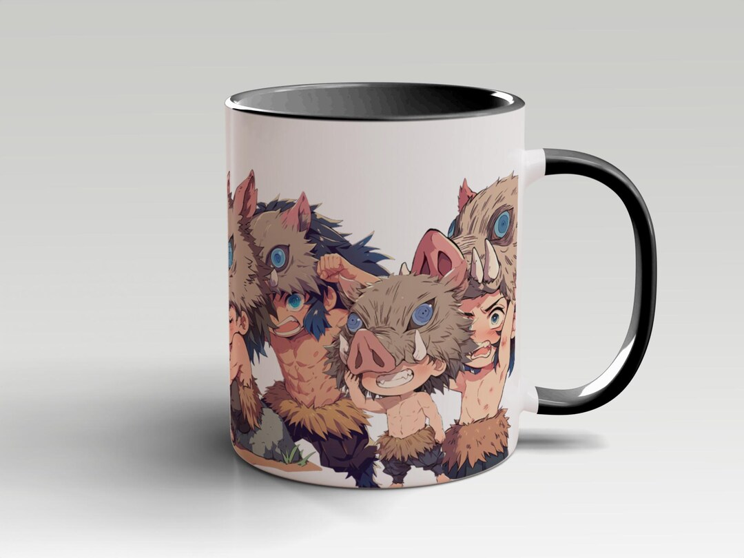 Anime Mug Demon Slayer Inosuke Japanese Animation Tea Cup Kawaii Cup ...