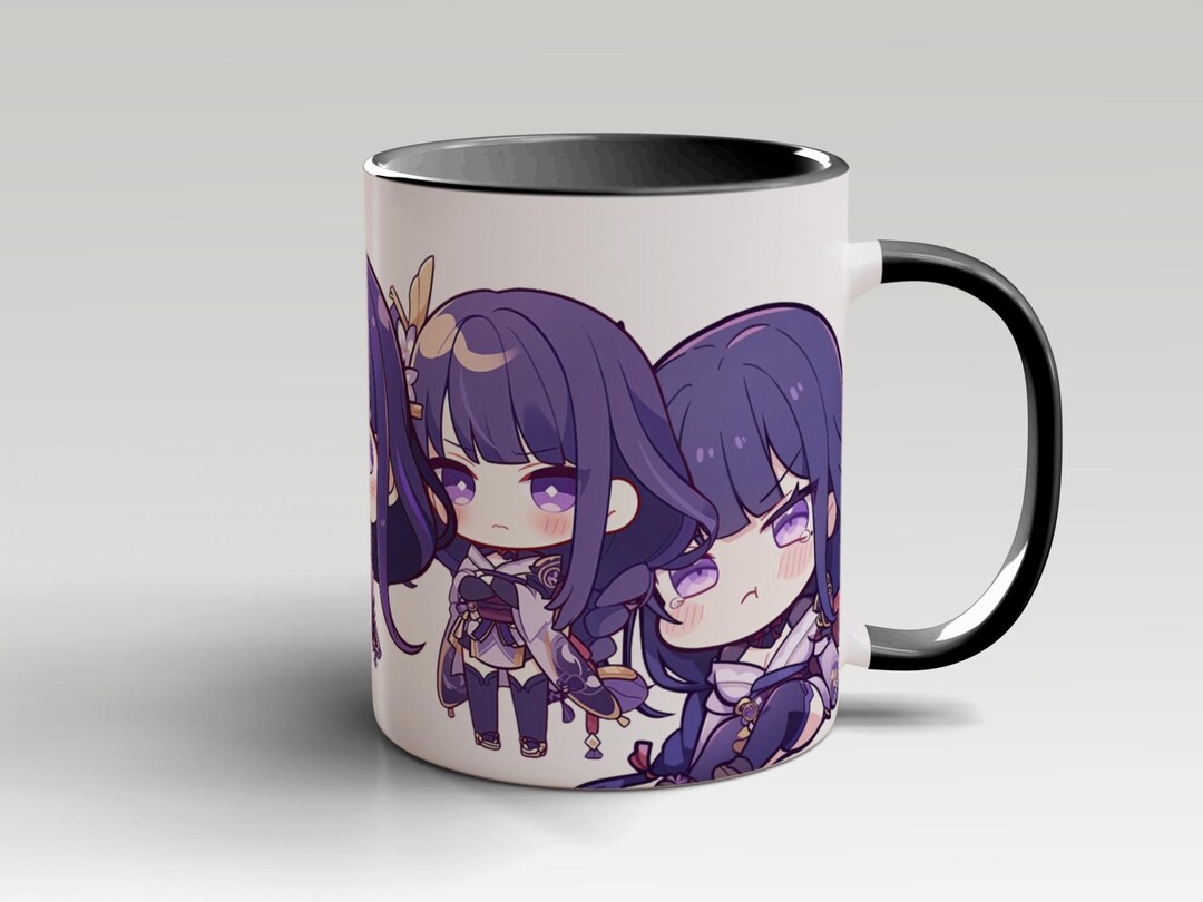Anime Mug Genshin Impact Raiden Shogun Japanese Animation Tea Cup ...