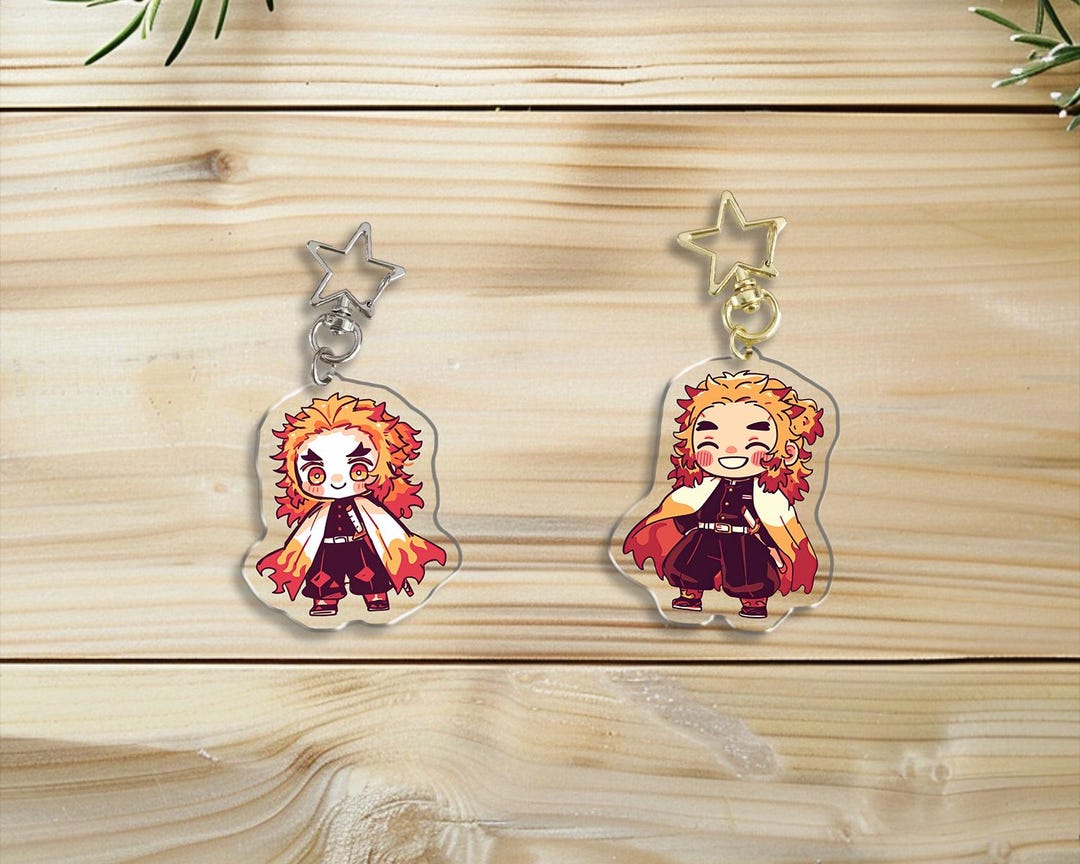 Demon Slayer Keychains Demon Slayer Rengoku Keychain Cute Anime ...