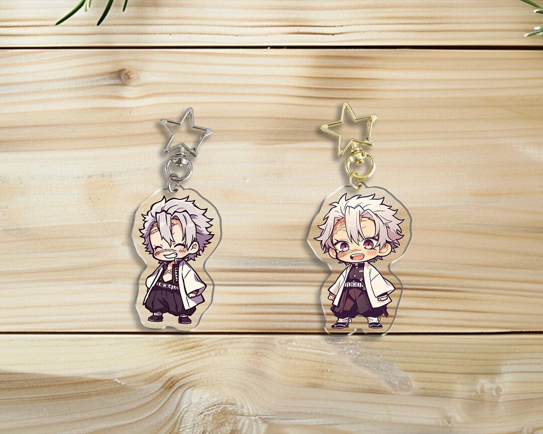 Demon Slayer Keychains Demon Slayer Sanemi Keychain Cute Anime Keychain ...