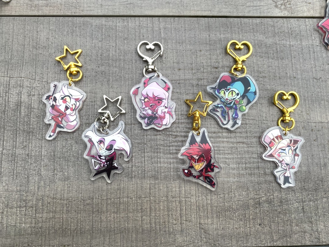 Hazbin Hotel Keychains Set Alastor Keychain Fizzarolli Keychain Angel ...