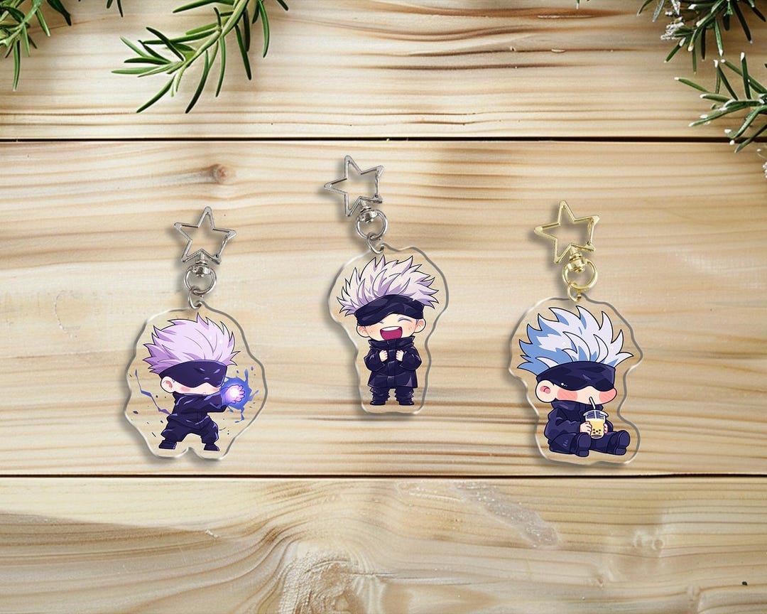 Jujutsu Kaisen Keychains Jujutsu Kaisen Satoru Gojo Keychain Cute Anime ...