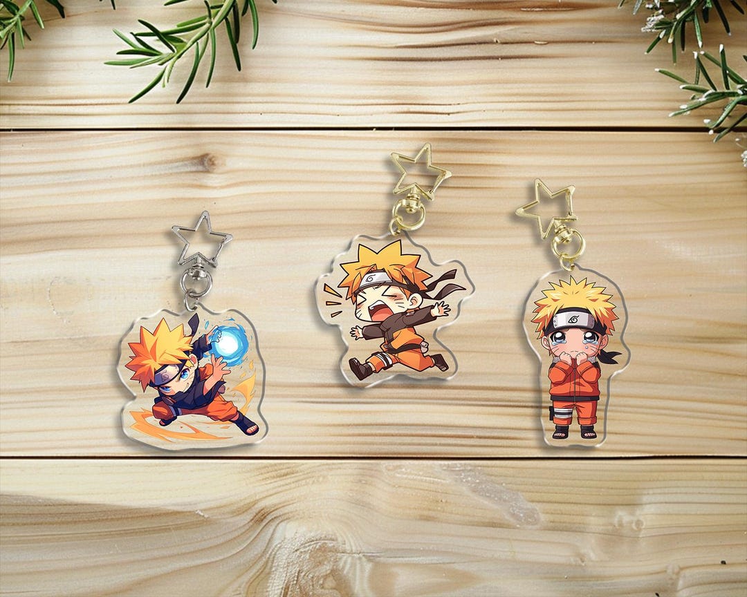 Naruto Keychains Keychain Cute Anime Keychain - Etsy
