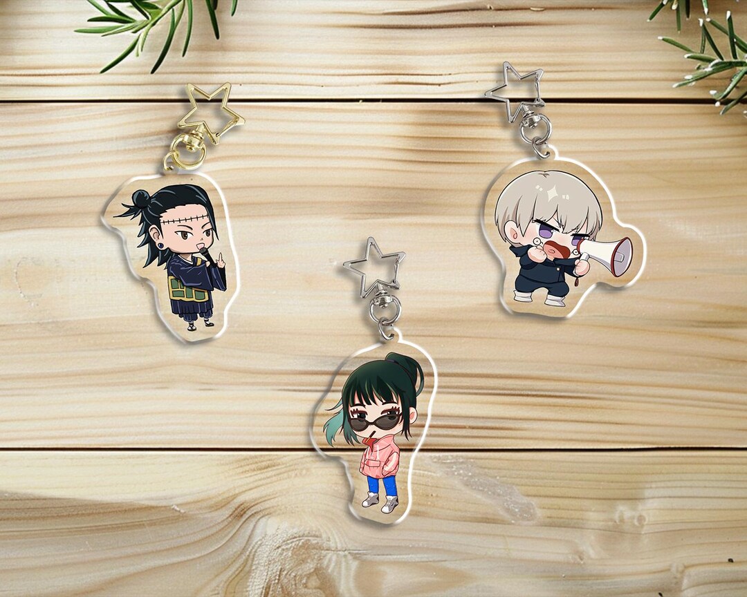 Chibi Jujutsu Kaisen Keychains Jujutsu Kaisen Geto, Inumaki & Maki ...