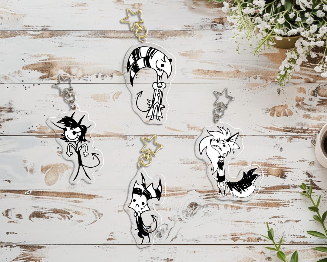 Hazbin Hotel and Helluva Boss Scribble Keychains Loona Keychain ...