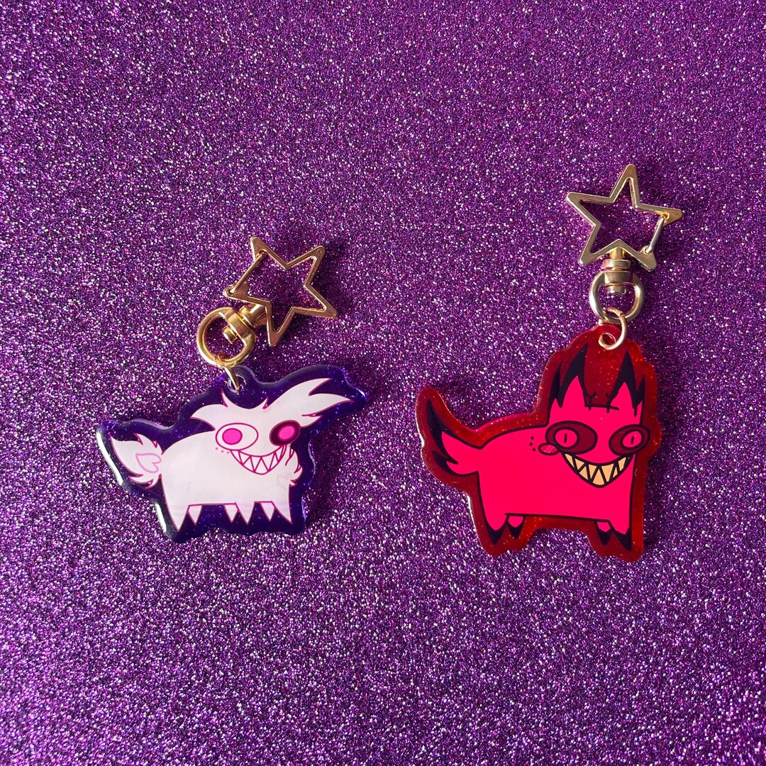Hazbin Hotel Keychains Set Alastor Keychain Angel Dust Keychain Hazbin ...