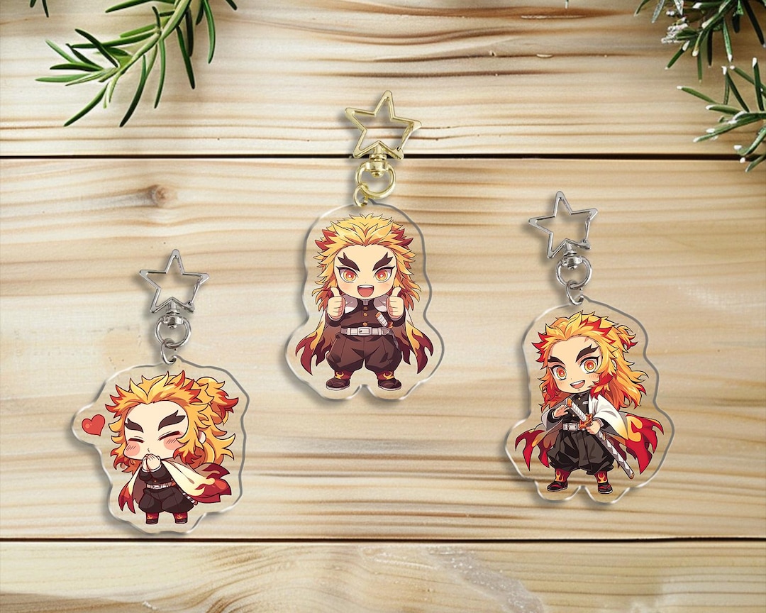 Demon Slayer Keychains Demon Slayer Rengoku Keychain Cute Anime ...