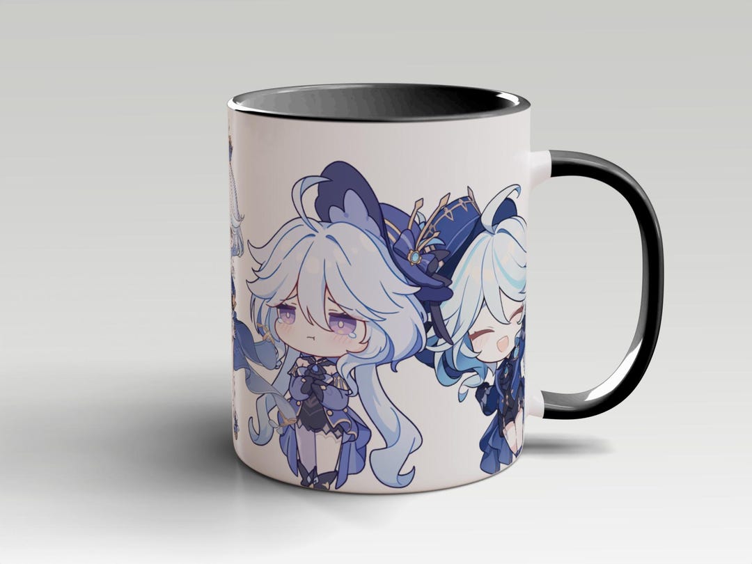 Anime Mug Genshin Impact Furina Japanese Animation Tea Cup Kawaii Cup ...