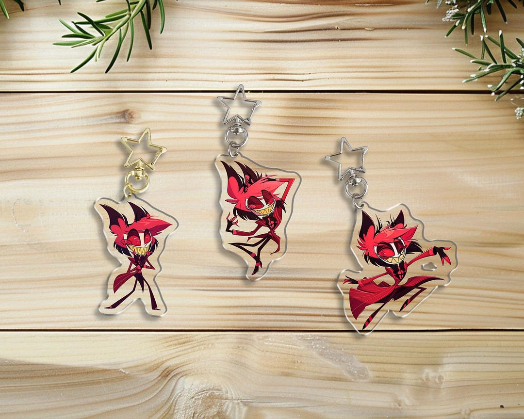 Hazbin Hotel Keychains Cute Alastor Keychain Helluva Boss Keychains - Etsy