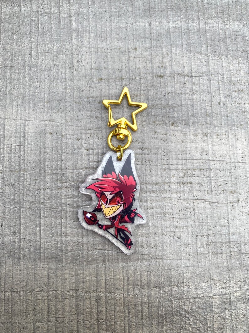 Hazbin Hotel Keychains Set Alastor Keychain Fizzarolli Keychain Angel ...