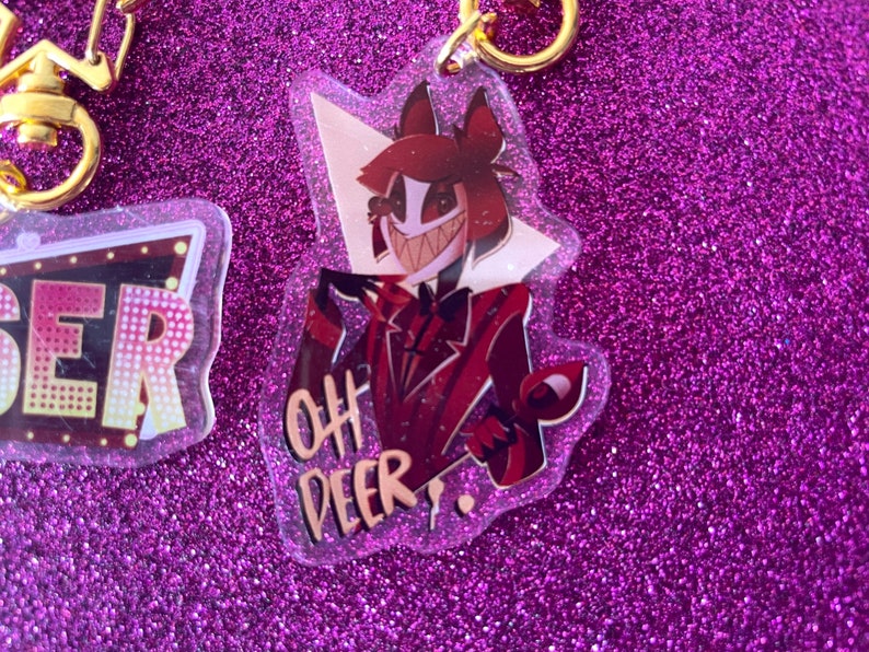 Alastor Keychain Loser Keychain Alastor Hazbin Hotel Hazbin Hotel ...