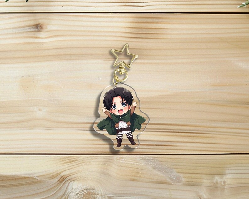 Titan Anime Keychain Levi Ackerman Keychain Attack Anime Keychain Anime ...