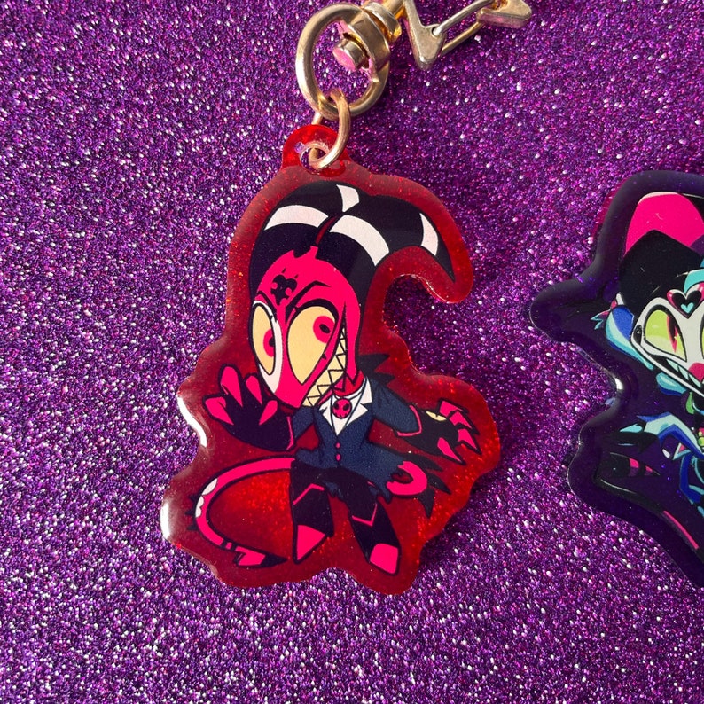 Hazbin Hotel Keychains Set Fizzarolli Keychain Blitzo Keychain Hazbin ...