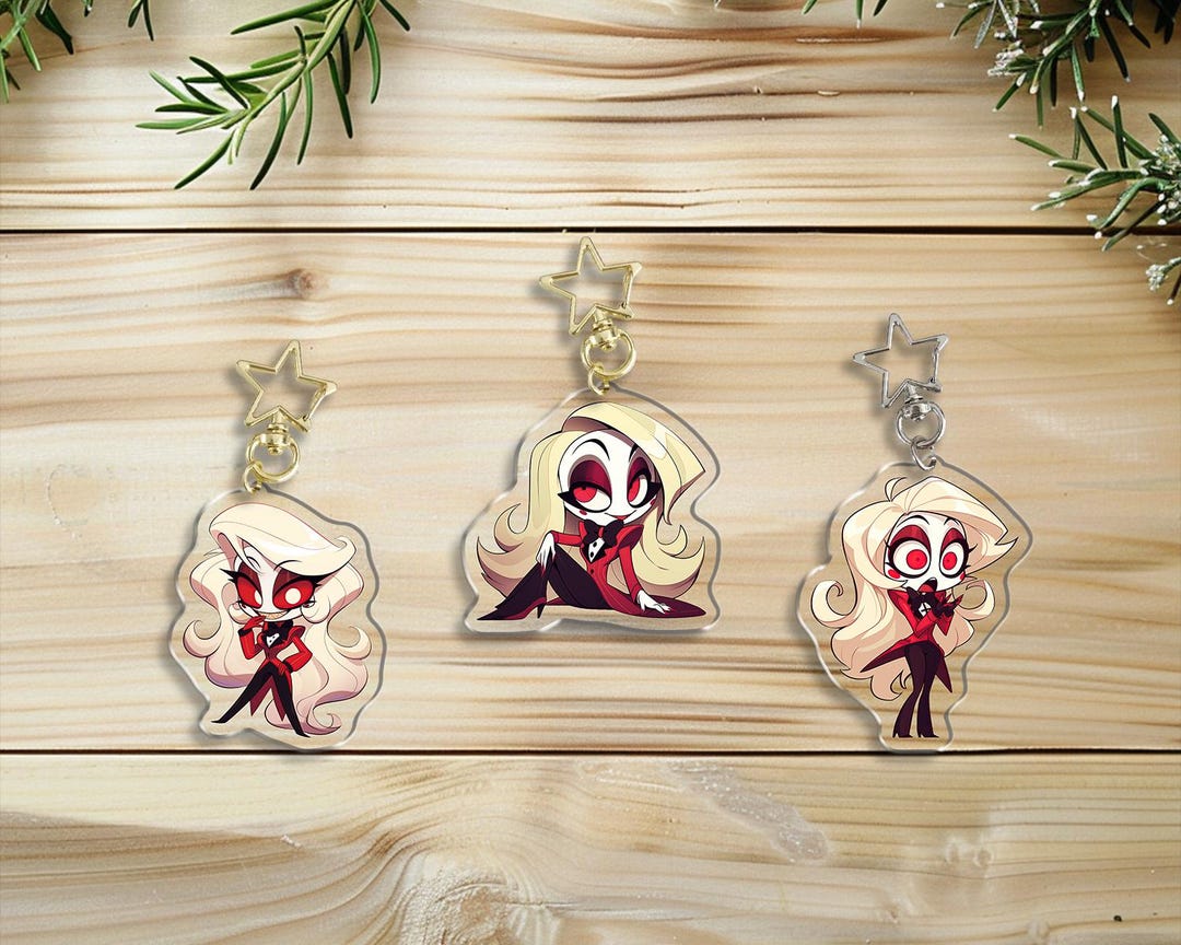 Hazbin Hotel Keychains Cute Charlie Morningstar Keychain Helluva Boss ...