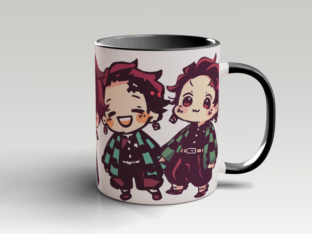 Anime Mug Demon Slayer Tanjiro Kamado Japanese Animation Tea Cup Kawaii ...