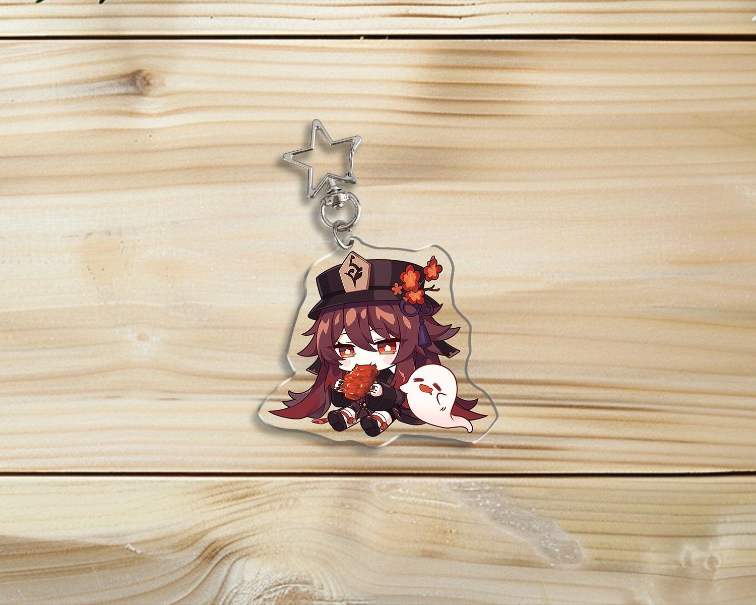 Genshin Impact Keychains Genshin Impact Hu Tao Keychain Cute Anime ...